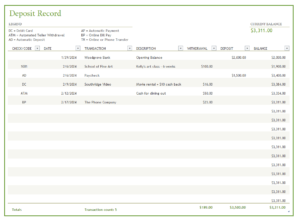 Deposit Record Templates | 16+ Free Docs, Xlsx & PDF Formats, Samples ...