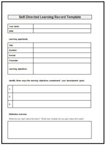 Study Record Template Word | Free Excel Templates