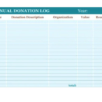Donation Log Templates | 13+ Free Docs, Xlsx & PDF Formats, Samples ...