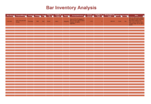 Bar Inventory Analysis Template | Free Excel Templates