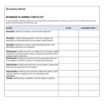 Business Planning Checklist Templates | 8+ Free Docs, Xlsx & PDF ...