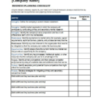Business Planning Checklist Templates | 8+ Free Docs, Xlsx & PDF ...