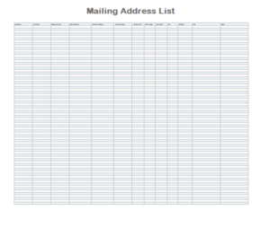 Mailing Address List Template | Free Excel Templates
