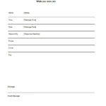 Message Slip Templates | 9+ Free Printable Docs, Xlsx & PDF Formats ...