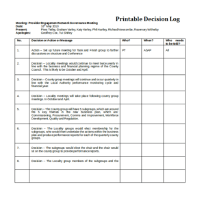 Decision Log Templates | 12+ Free Docs, Xlsx & PDF Formats, Samples ...