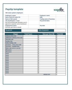 Printable Payslip Template | Free Excel Templates