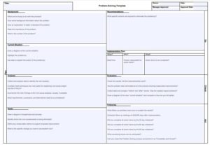 Problem Analysis Template PDF | Free Excel Templates