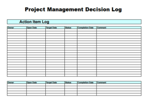 Project Management Decision Log Template | Free Excel Templates