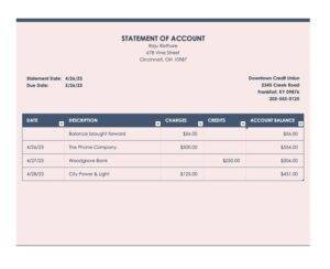 Statement of Account Templates | 12+ Free Docs, Xlsx & PDF Formats ...