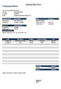 Expense Claim Form Templates | 8+ Free Printable Word, Excel and PDF ...