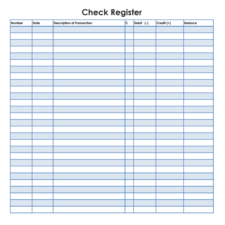 Checkbook Register Templates | 10+ Free Docs, Xlsx & PDF Formats ...