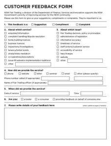 Customer Feedback Survey Form | Free Excel Templates