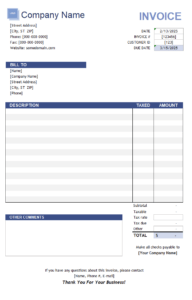 Free General Invoice Template | Free Excel Templates