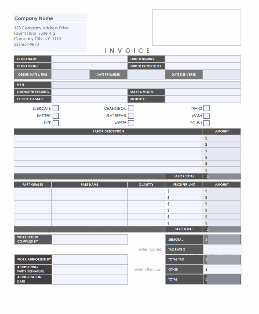 Maintenance Invoice Templates | 11+ Free Printable Docs, Xlsx & PDF ...