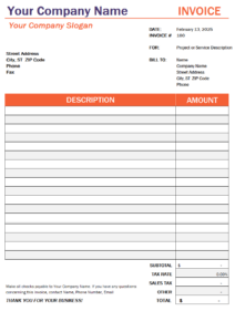 Free Office Invoice Format | Free Excel Templates
