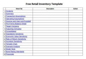 Free Retail Inventory Template | Free Excel Templates