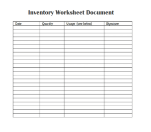 Inventory Worksheet Templates | 12+ Free Printable Xlsx, Docs & PDF ...