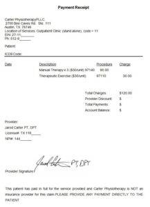 Physiotherapy Invoice Template | Free Excel Templates