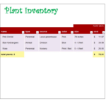 Plant Inventory Templates | 12+ Free Xlsx, Docs & PDF Formats, Samples ...