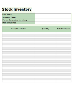 Stock Inventory Templates | 12+ Free Xlsx, Docs & PDF Formats, Samples ...