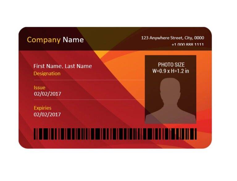 Professional Employee Photo ID Badges Template | Free Excel Templates