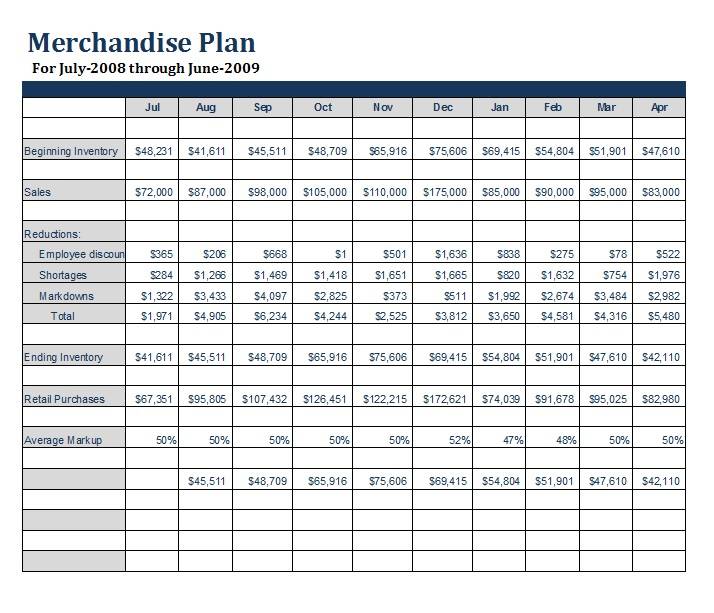 Small Business Inventory Plan Template | Free Excel Templates