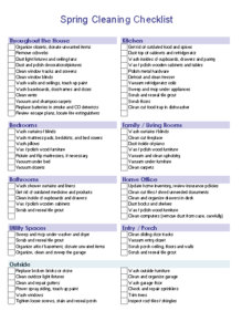 Spring House Cleaning Checklist Template | Free Excel Templates