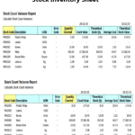 Stock Inventory Templates | 12+ Free Xlsx, Docs & PDF Formats, Samples ...