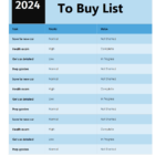 To Buy List Templates | 11+ Free Printable Docs, Xlsx & PDF Formats ...