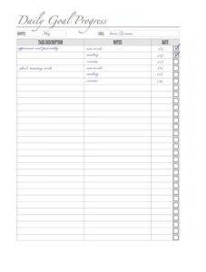 Goal List Templates | 9+ Free Printable Xlsx, Docs & PDF Formats ...
