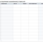 Equipment Maintenance List Templates | 12+ Free Printable Xlsx & Docs ...