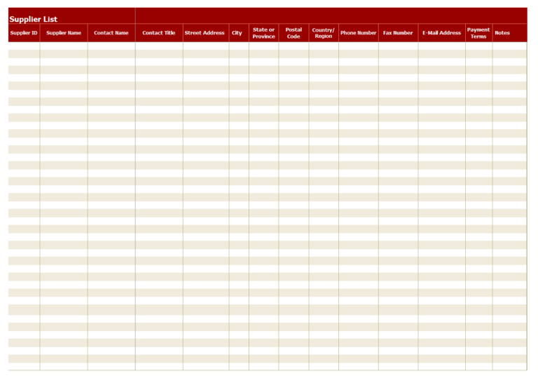 Vendor Comparison List Templates | 11+ Free Printable Xlsx, PDF & Word ...