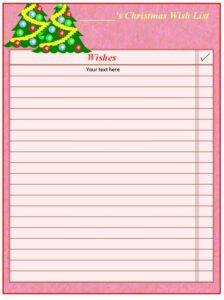 Professional Christmas Wish List Template | Free Excel Templates