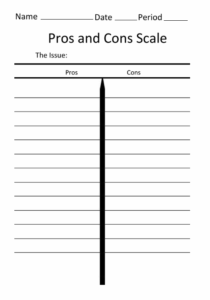 Pros and Cons Scale Template | Free Excel Templates