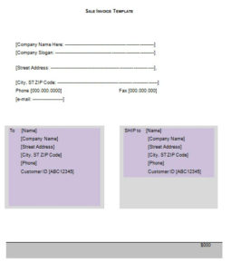 Direct Sales Invoice Template | Free Excel Templates