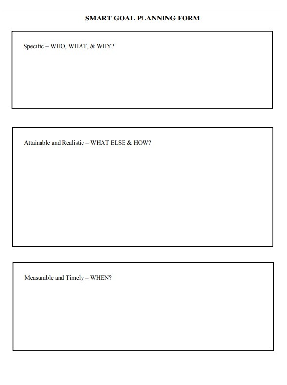 SMART Goal Planning Form | Free Excel Templates