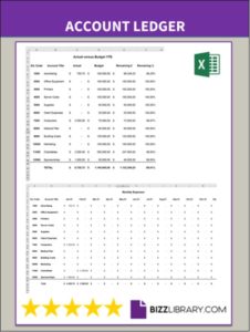 Account Ledger Sample | Free Excel Templates