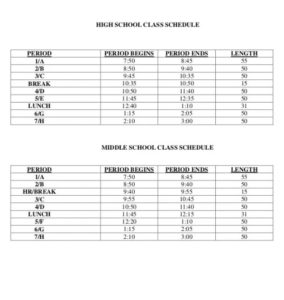 High School Class Schedule Template | Free Excel Templates