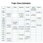 Yoga Class Schedule Template | Free Excel Templates