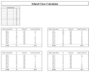 Class Grade Calculator Format | Free Excel Templates