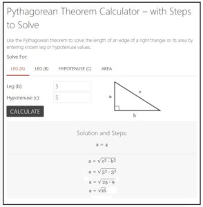 Pythagorean Theorem Calculator Format | Free Excel Templates