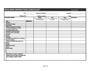 Facility Building Maintenance Checklist Template | Free Excel Templates