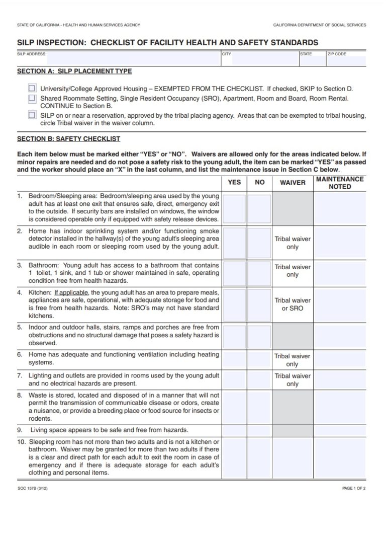 Health Facility Maintenance Checklist Template | Free Excel Templates
