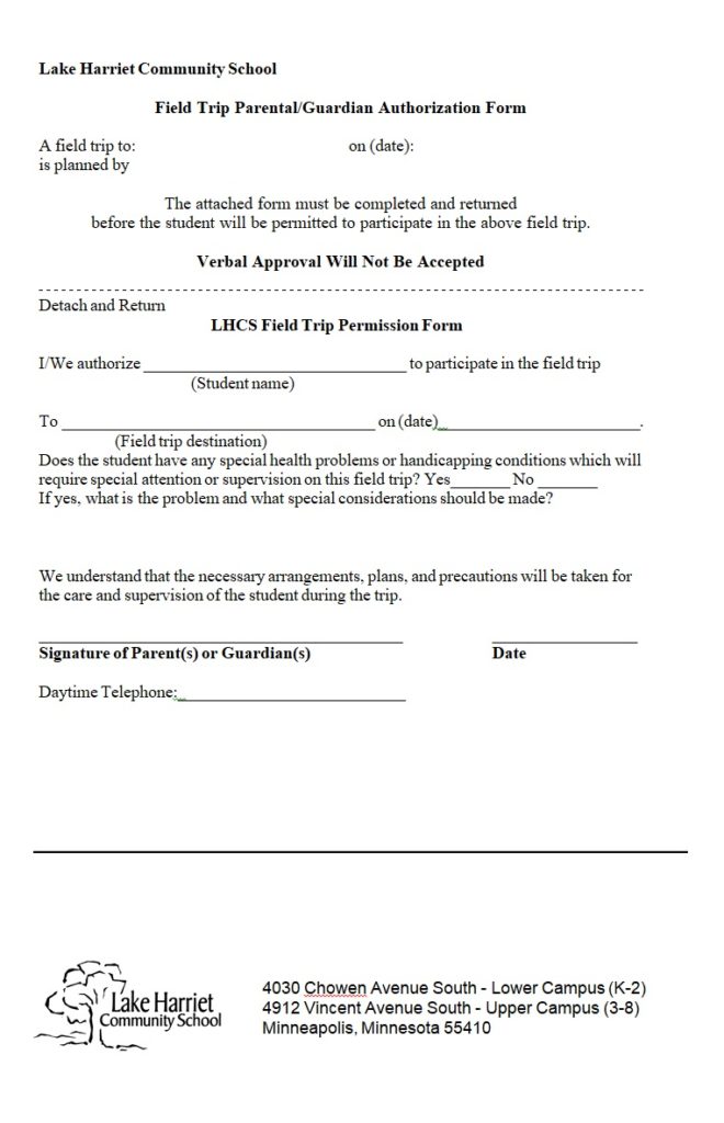 School Field Trip Templates | 6+ Free Xlsx, Docs & PDF Formats, Samples ...