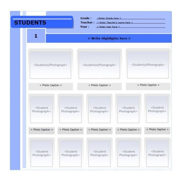 Free School Yearbook Template | Free Excel Templates