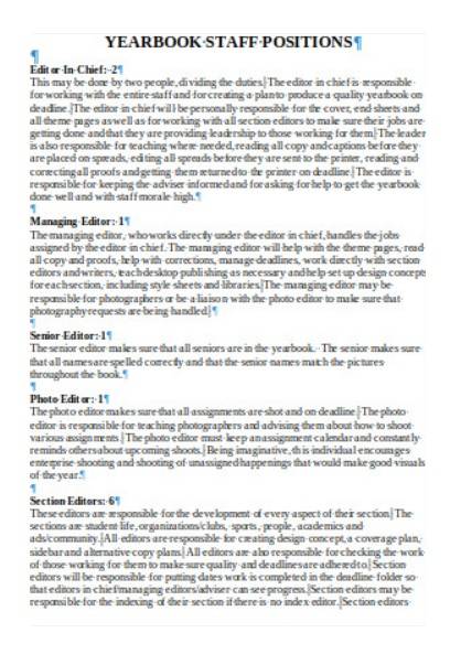 Staff School Yearbook Template | Free Excel Templates