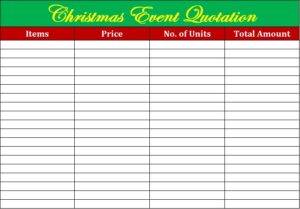 Christmas Expenses Quotation Templates | 10+ Free Xlsx, Docs & PDF ...