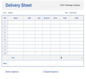 Proof of Delivery Templates | 14+ Free Xlsx, Docs & PDF Formats ...