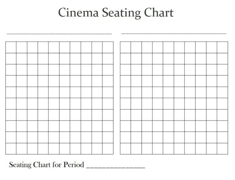 Cinema Seating Chart Template | Free Excel Templates