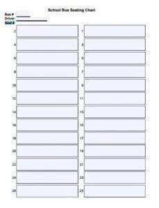 School Bus Seating Chart Template | Free Excel Templates